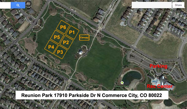 Reunion Park Saturdays Week 1 Practice Schedule
